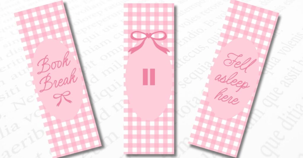 Free Printable Coquette Bookmarks PDF Download - DIYHomeprintables