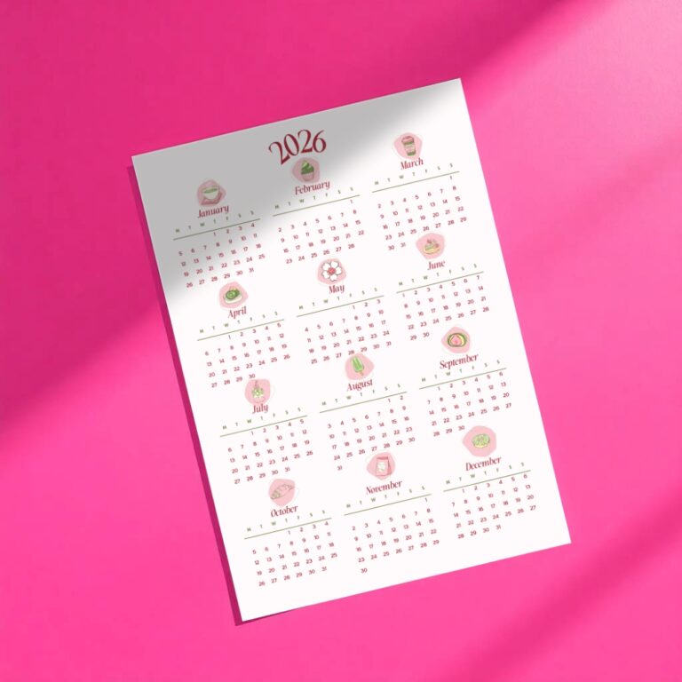 Free Aesthetic 2026 Printable Calendars (That Actually Look Cute)